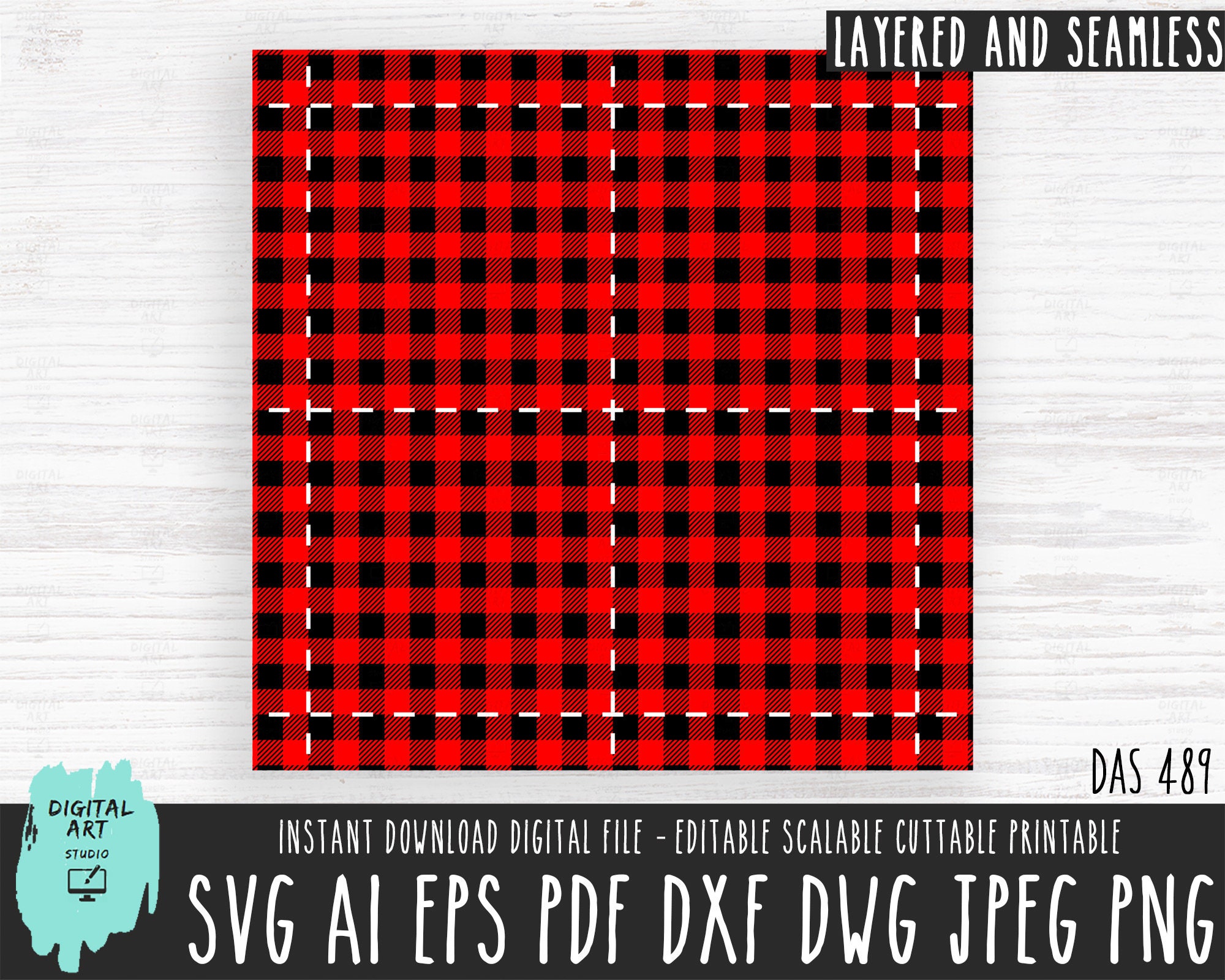 Red Buffalo Plaid Pattern, Layered Seamless SVG (digital Download) - Etsy