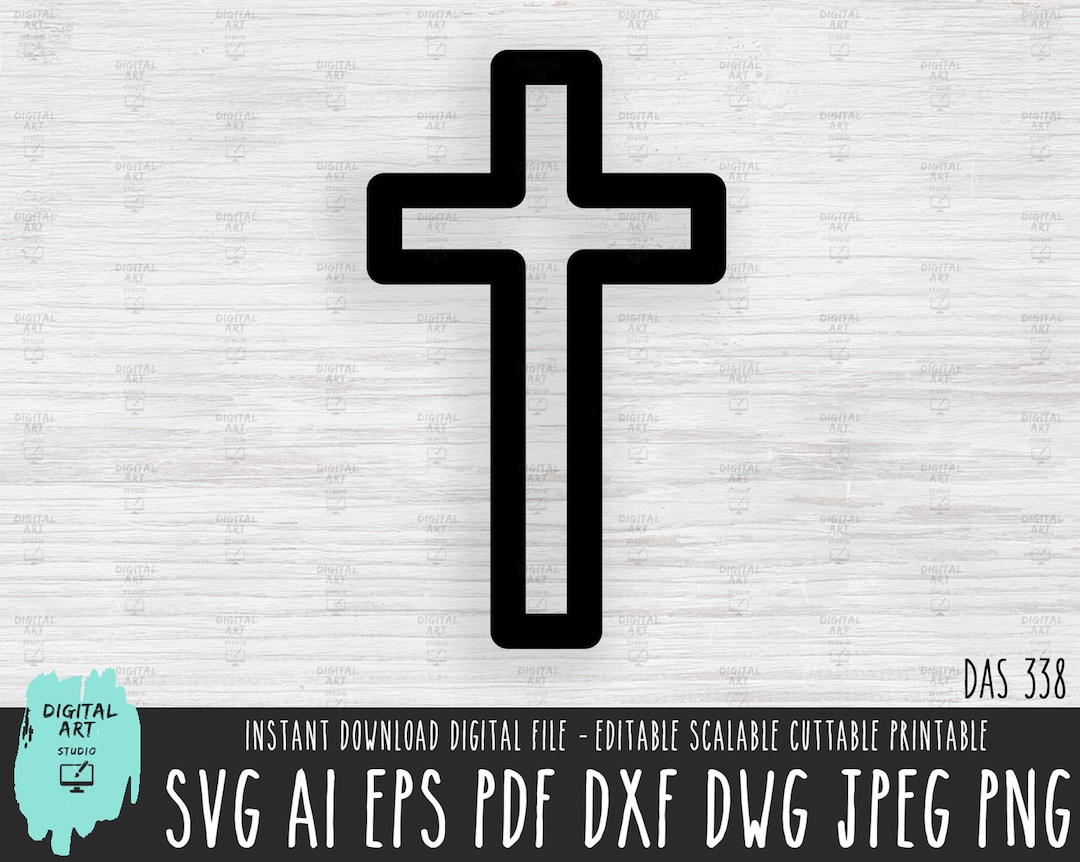 Cross Outline SVG, Christian Cut File (digital Download) - Etsy UK