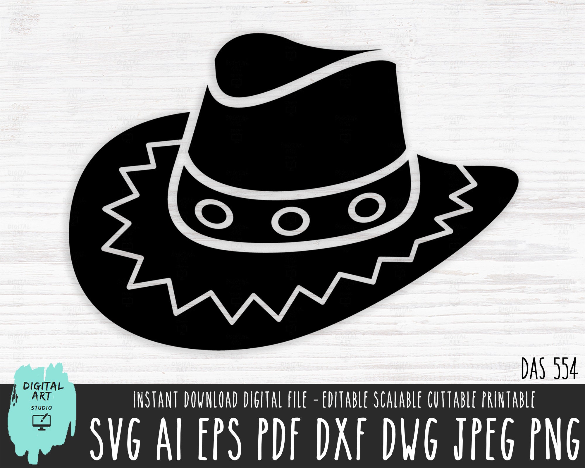 Cowboy Hat SVG Silhouette Vector File Cowboy Hats - Etsy Australia