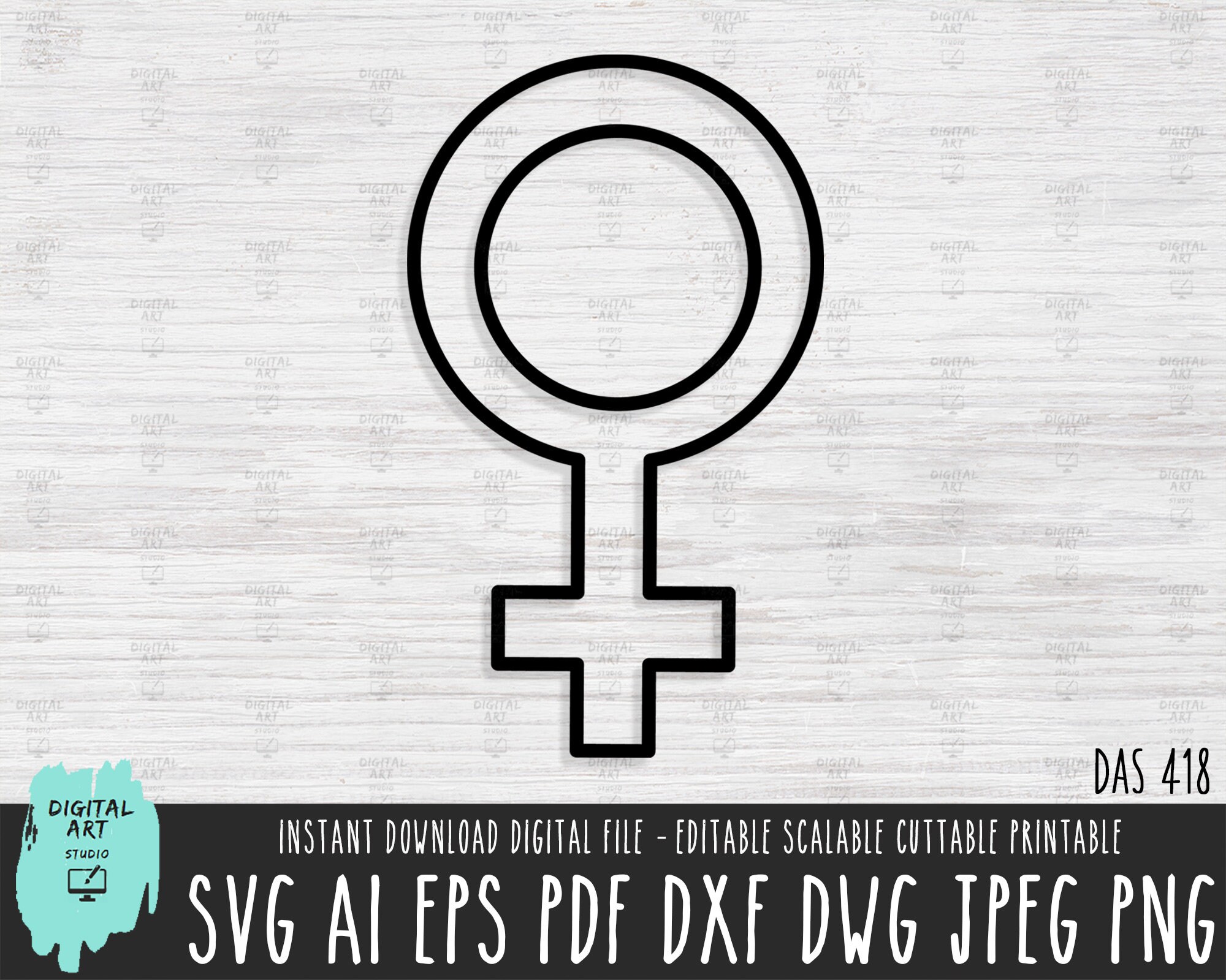 Female Symbol Outline, Woman Sign Vector (digital Download) - Etsy