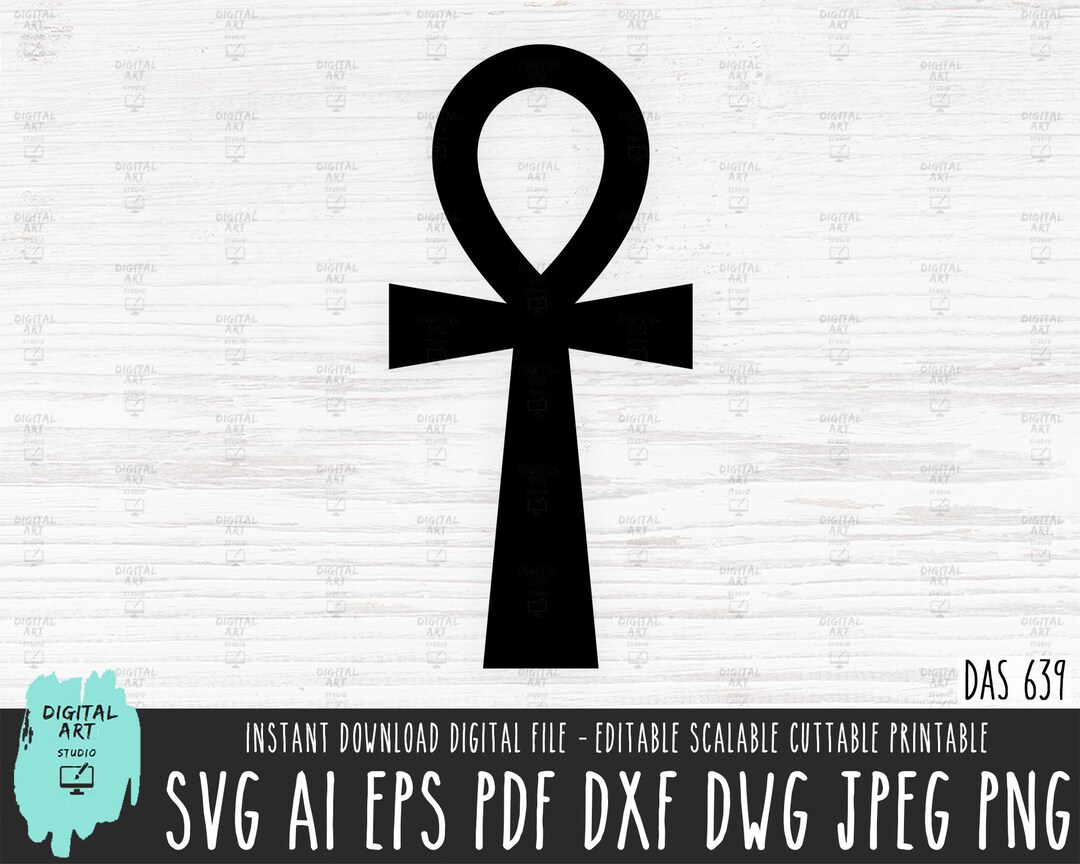 Ankh CROSS Svg Egyptian Cross Png ANKH Printable Cross Clipart Ancient ...
