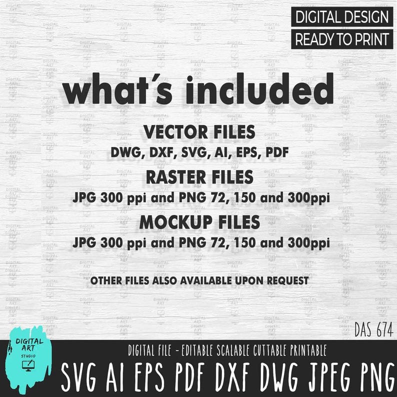 Custom T-shirt Design, Digital File (svg, Ai, Eps, Pdf, Dxf, Dwg, Jpeg ...