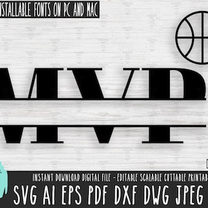 MVP Basketball Monogram SVG, Basketball MVP Vector, Basketball Monogram ...