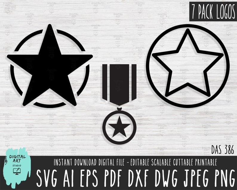 7 Army Hero Logo Bundle SVG Army Stencil Digital Download - Etsy
