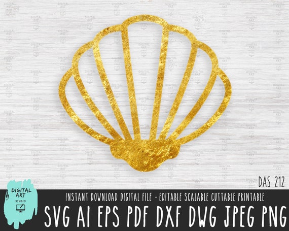 Sea Shell Outline SVG Sea Shell Vector File Seashell - Etsy
