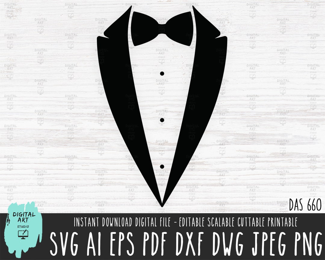 Tuxedo Bow Tie SVG, Groom Clipart (digital Download) - Etsy Australia