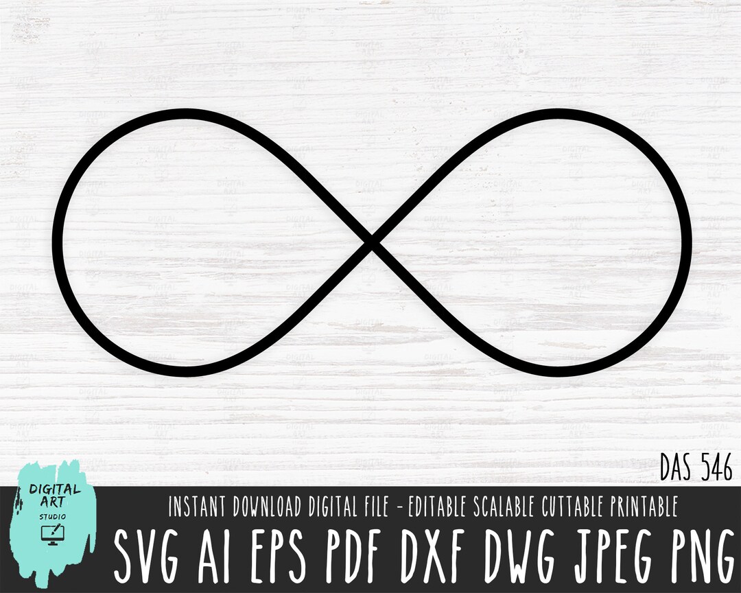 Infinity Symbol SVG, Silhouette Vector File, Infinity Symbol Cricut ...