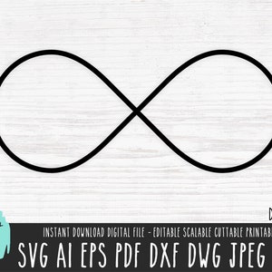 Infinity Symbol SVG, Silhouette Vector File, Infinity Symbol Cricut ...