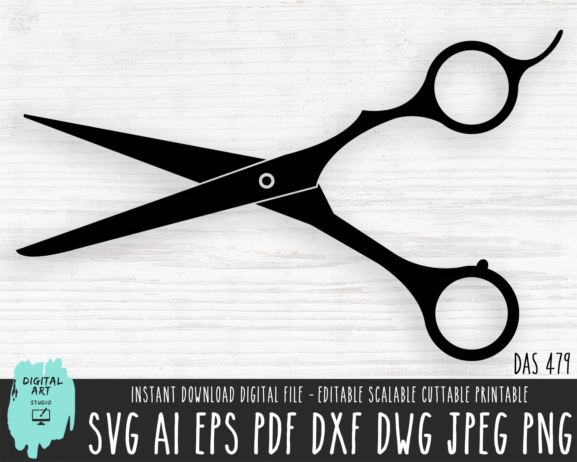 Scissor SVG, Editable Silhouette Vector Clipart (digital Download) - Etsy