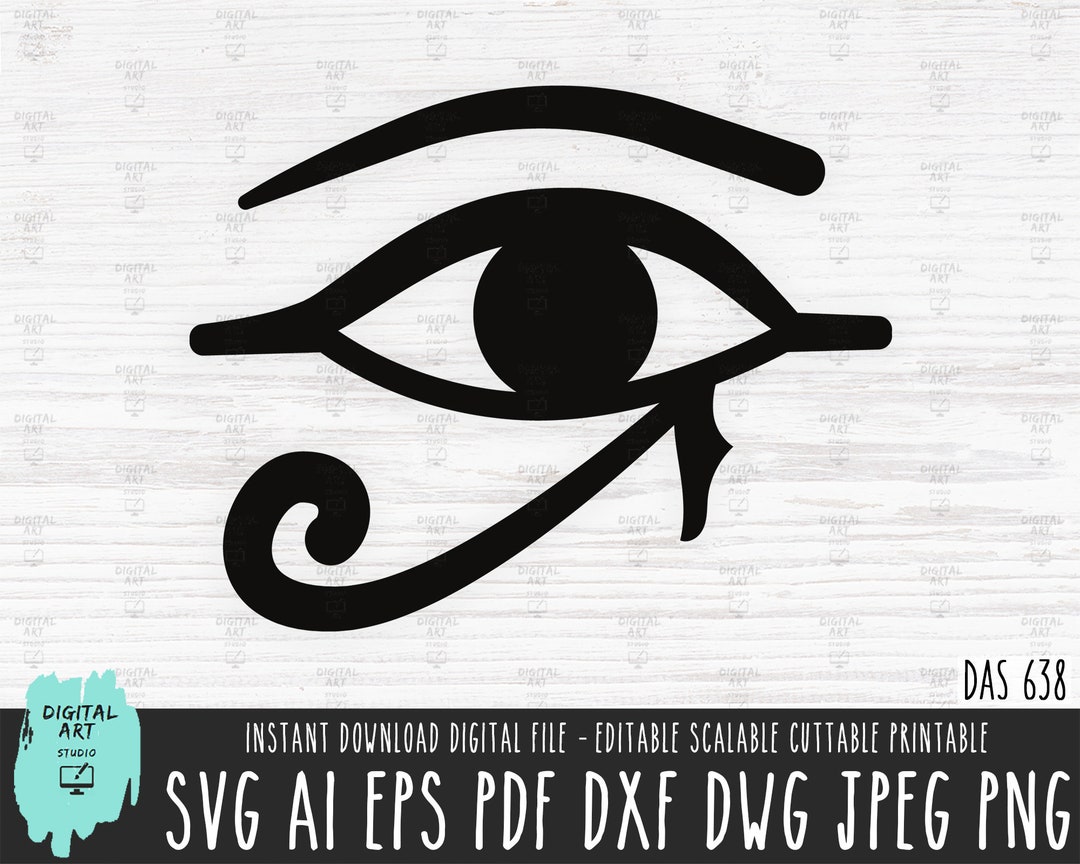 EYE of HORUS Svg Egyptian Eye Png Horus Printable Scarab Clipart Egypt ...