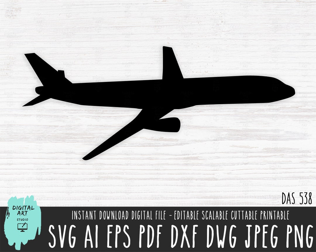 Airplane Silhouette SVG, Front View Plane Vector (digital Download) - Etsy