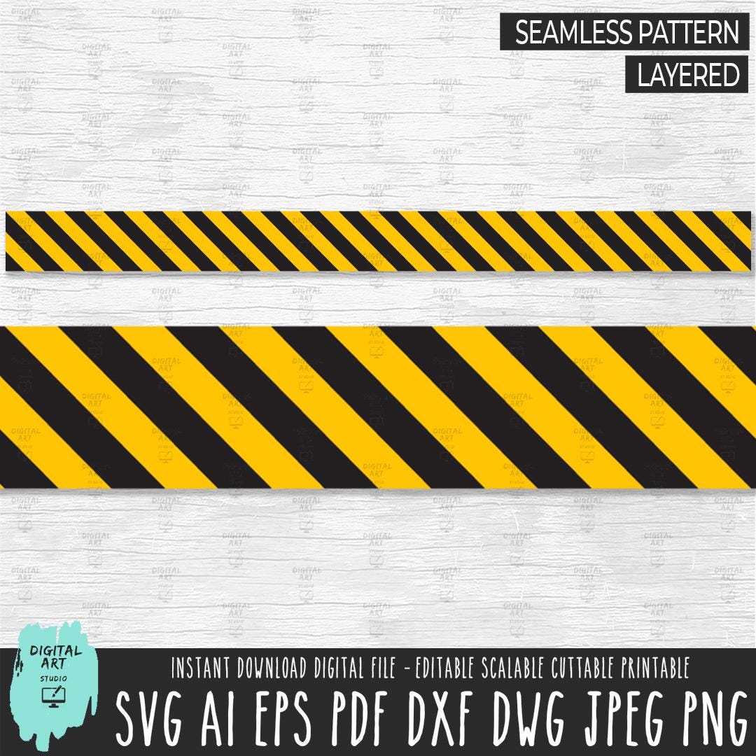 Danger Line Pattern Layered SVG, Warning Svg, Chevron Warning Line ...