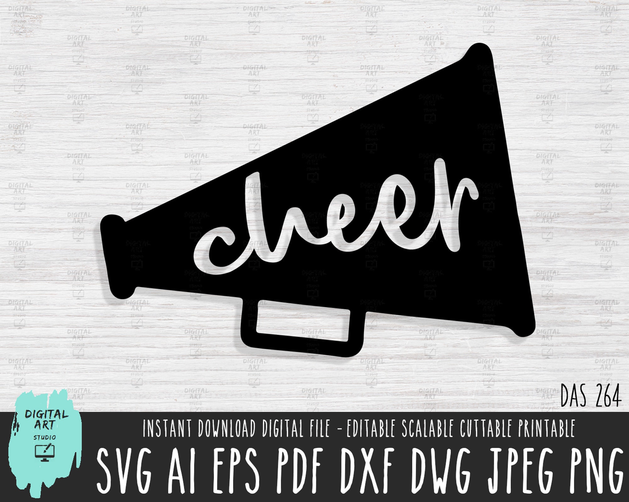 Cheering Megaphone Solid Icon SVG Cheerleader Horn Outline - Etsy