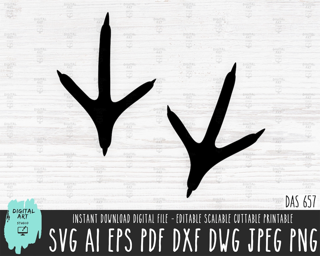 CHICKEN FOOTPRINTS Svg Chicken Marks Cut Vector File Chicken Footprint ...