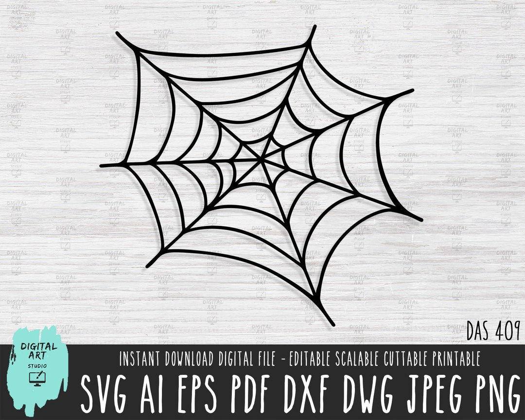 Spider Web Round SVG, Spider Net Vector File, Spider Pattern Cricut ...