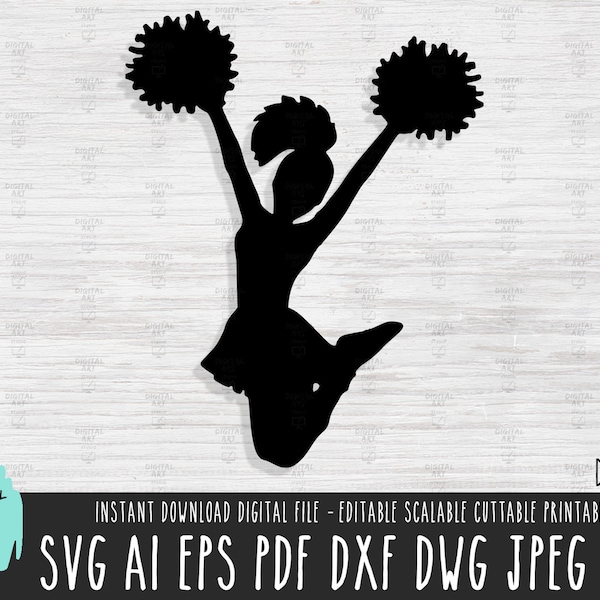 Cheer Captain Clipart - Etsy