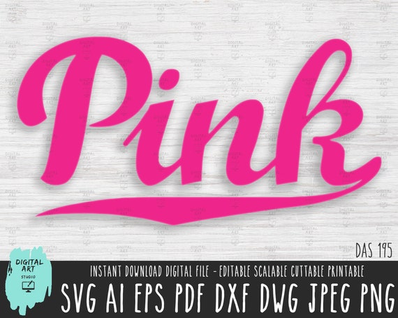 Pink Logo Script SVG Pink Handwriting File Pink Letter - Etsy Hong Kong