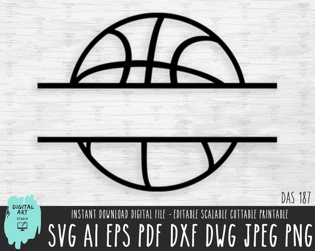 Basketball Ball Monogram SVG, Basketball Ball Vector File, Basketball ...