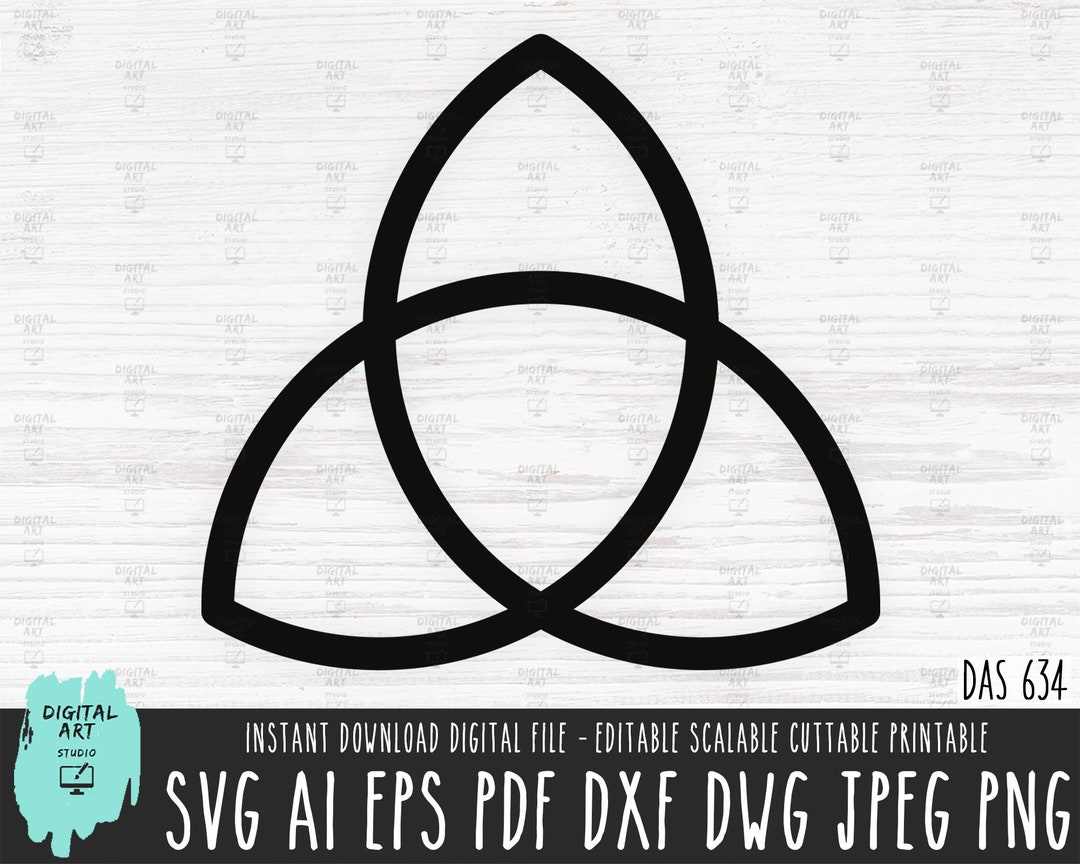 TRIQUETRA Svg TRINITY Knot Png Triad Printable Celtic Knot Clipart ...