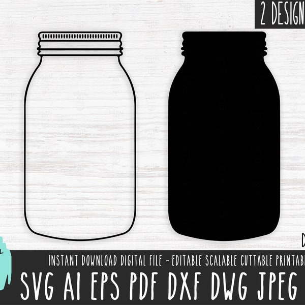 Mason Jar Cricut - Etsy