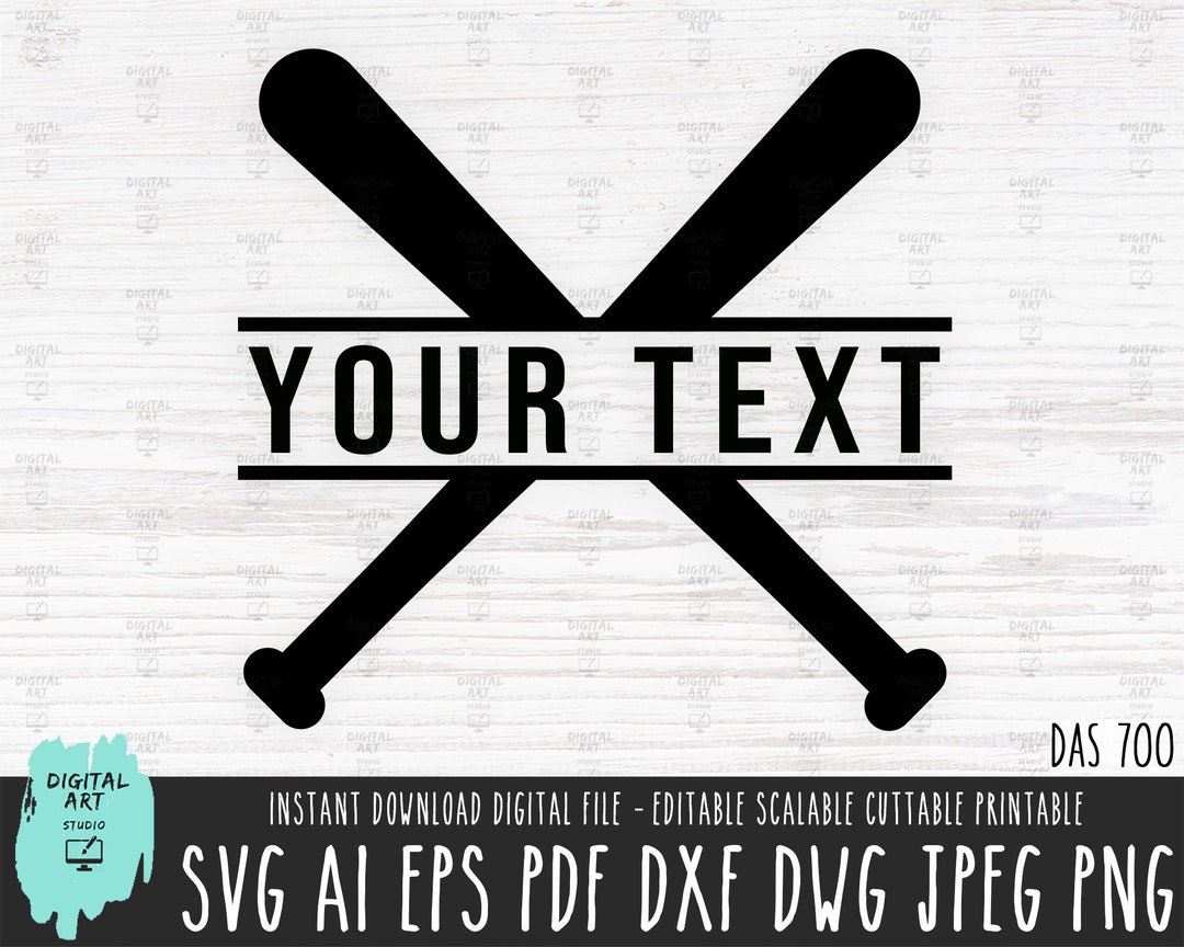 BASEBALL BAT Monogram Svg Baseball MONOGRAM Vector File Baseball Png ...