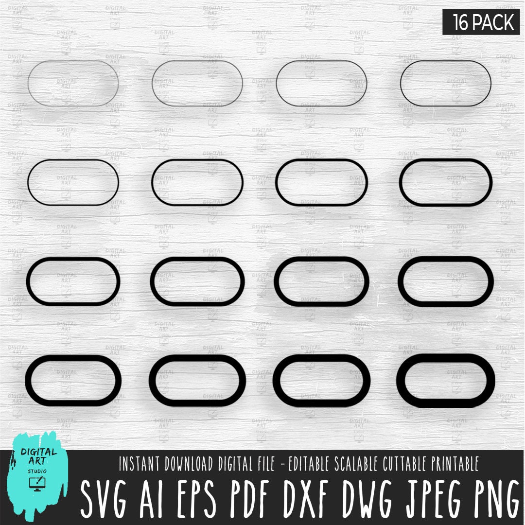 ROUNDED RECTANGLE SVG, Rounded Rectangle Outline Svg, Frame Png ...
