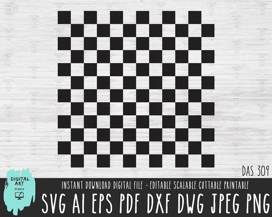 Checkered Pattern SVG, Seamless Checkerboard Vector File, Checkered ...