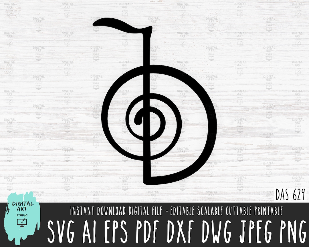 CHO KU REI svg Reiki png Cho Ku Rei Symbol druckbare Clipart Energie ...