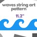 Waves DIY String Art Pattern With Instructions - Etsy