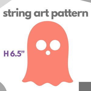 Large Ghost Haloween DIY String Art Pattern With Instructions - Etsy