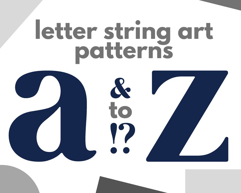 Alphabet a to Z Small Caps DIY String Art Patterns With Instructions - Etsy