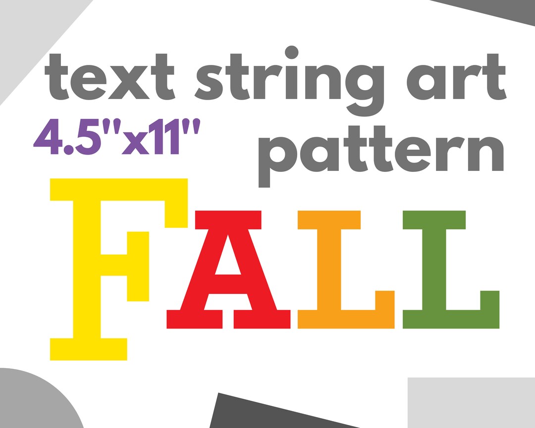 Fall DIY String Art Pattern With Instructions - Etsy