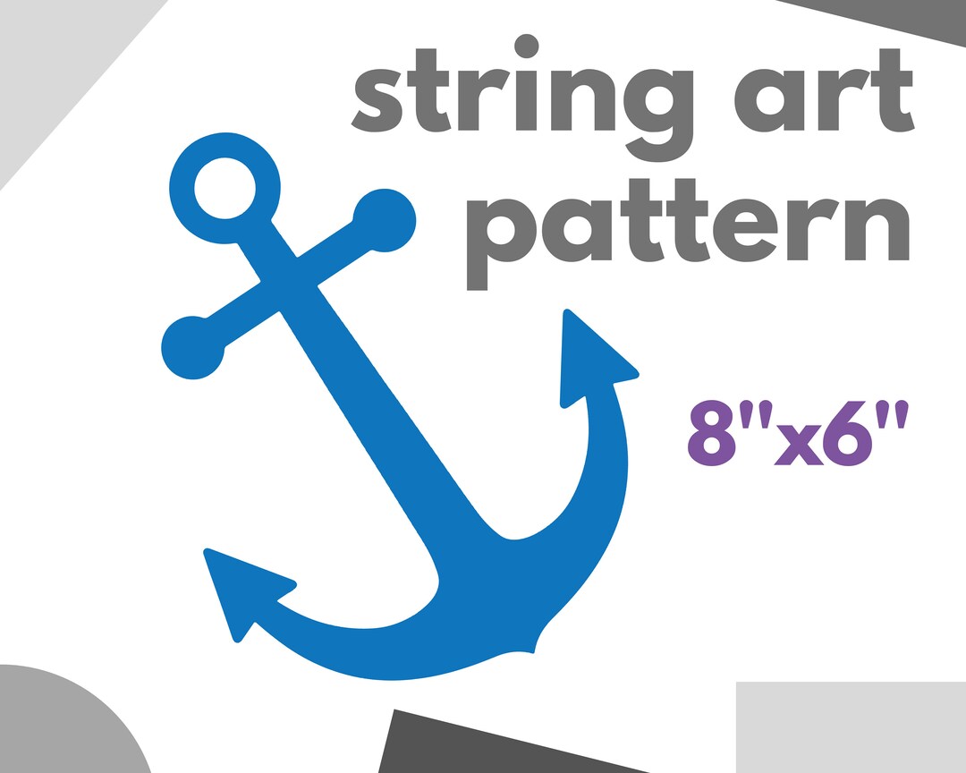 Anchor DIY String Art Pattern With Instructions - Etsy