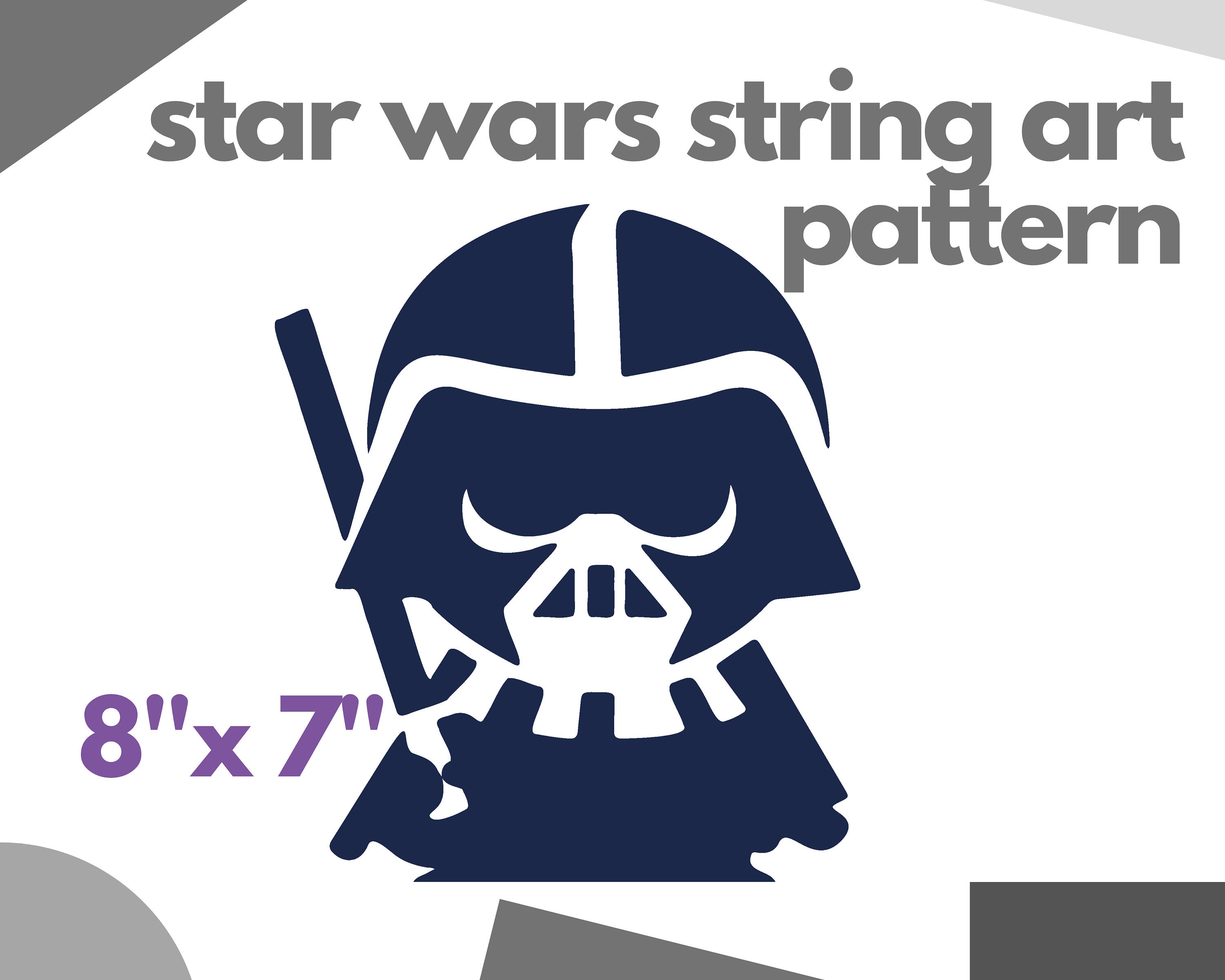 Star Wars Darth Vader DIY String Art Pattern With Instructions - Etsy