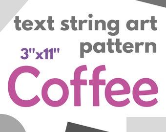 String Art Pattern coffee Cup String Art DIY String Art Template ...