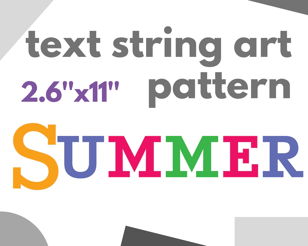 Summer DIY String Art Pattern With Instructions - Etsy