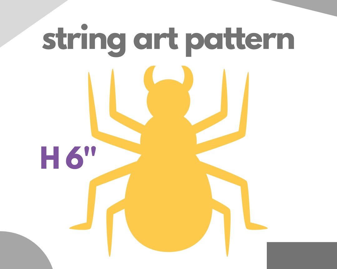 Spider Halloween DIY String Art Pattern With Instructions - Etsy