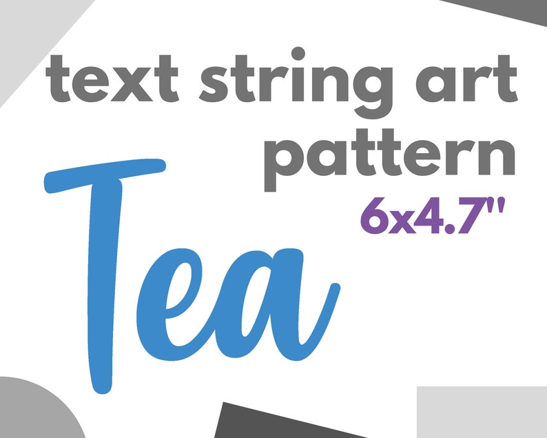 Tea DIY String Art Pattern With Instructions - Etsy