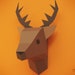 PDF Deer Papercraft Template / Low Poly / Deer Paper / Deer Head / Deer ...