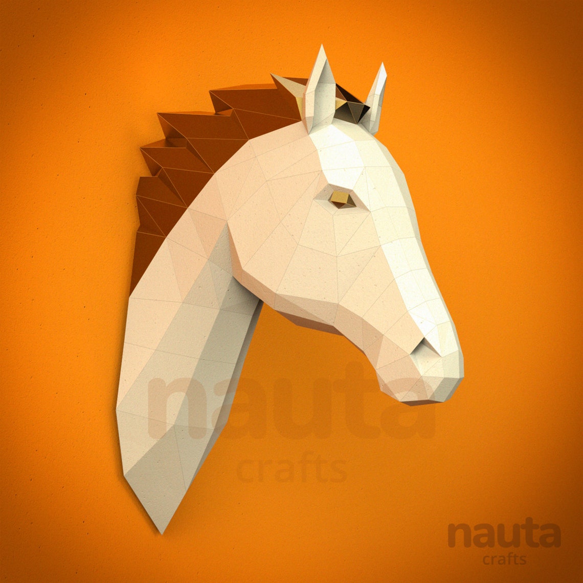 Horse Papercraft Head / Low Poly / 3D Papercraft / Animal | Etsy