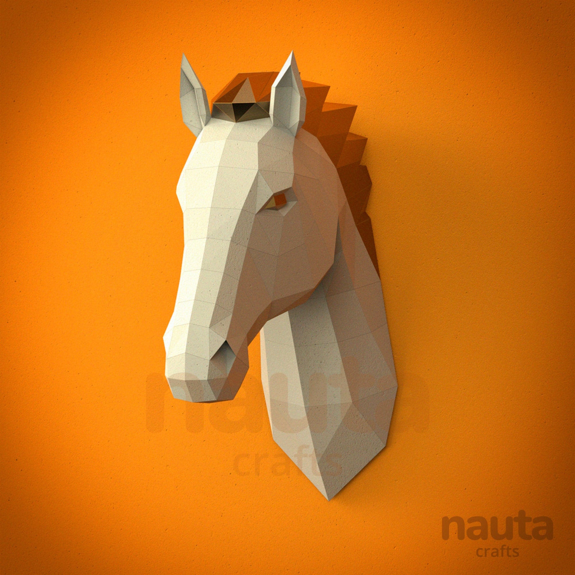 Horse Papercraft Head / Low Poly / 3D Papercraft / Animal | Etsy