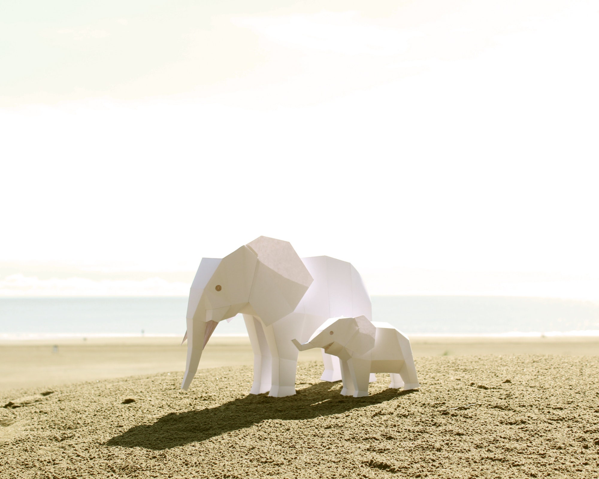 Elephant Papercraft / Low Poly / 3D papercraft / Paper | Etsy