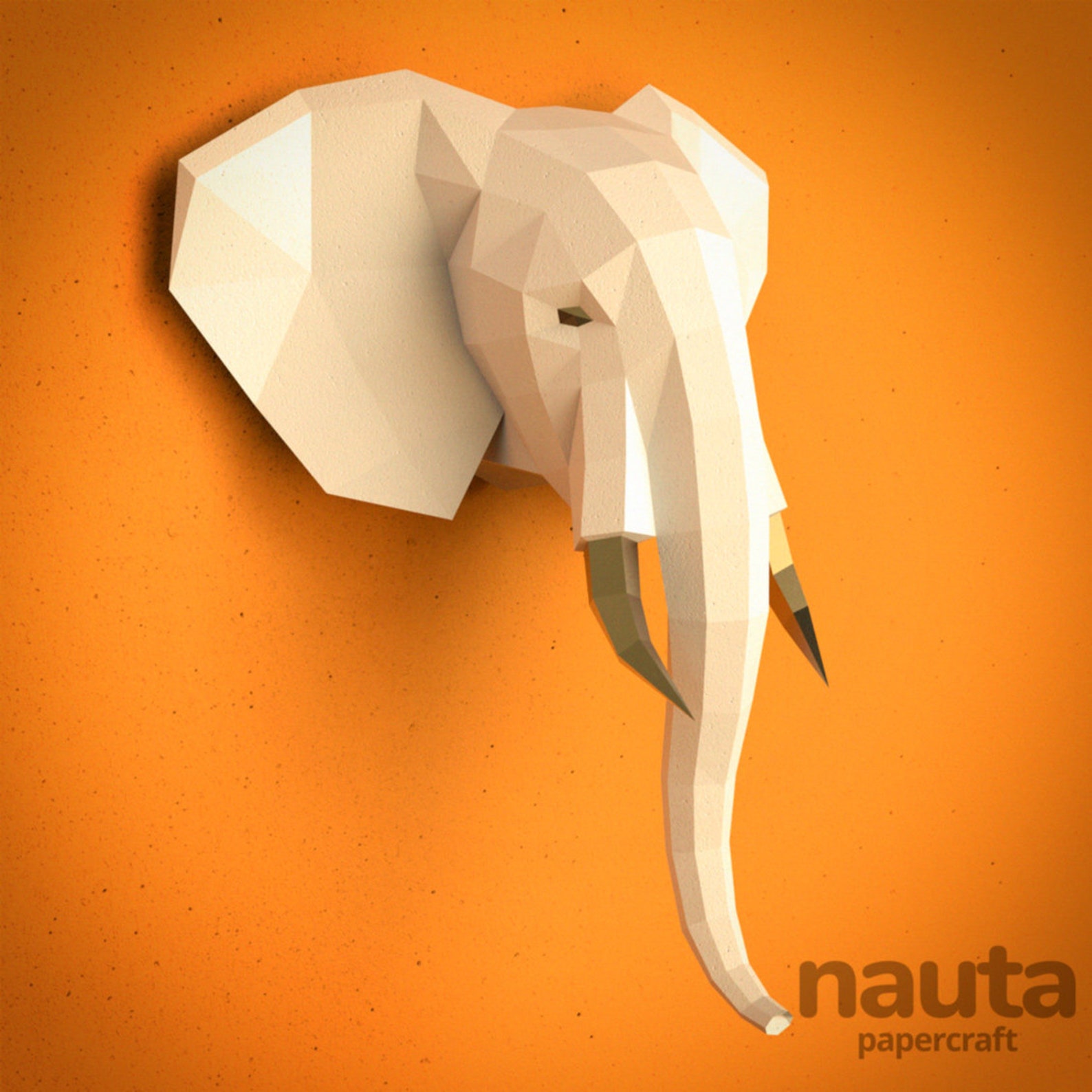 Elephant Papercraft Head / Low Poly / 3D Papercraft / Animal - Etsy