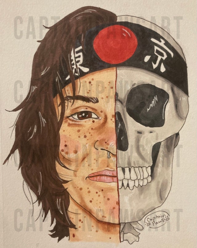 Billzo Skull Drawing Print - Etsy