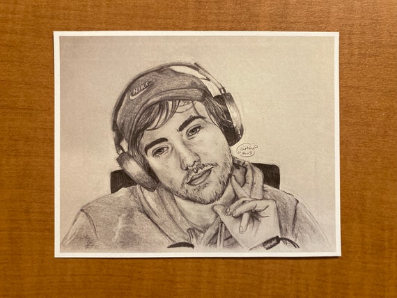 Sapnap Pencil Drawing Print | Etsy