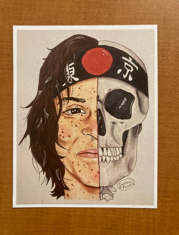 Billzo Skull Drawing Print | Etsy
