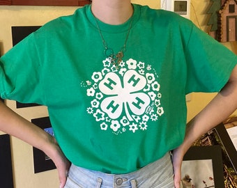 4-H T-shirt 4-H Tee 4-H Heart Health Shirt Lucky Goat - Etsy