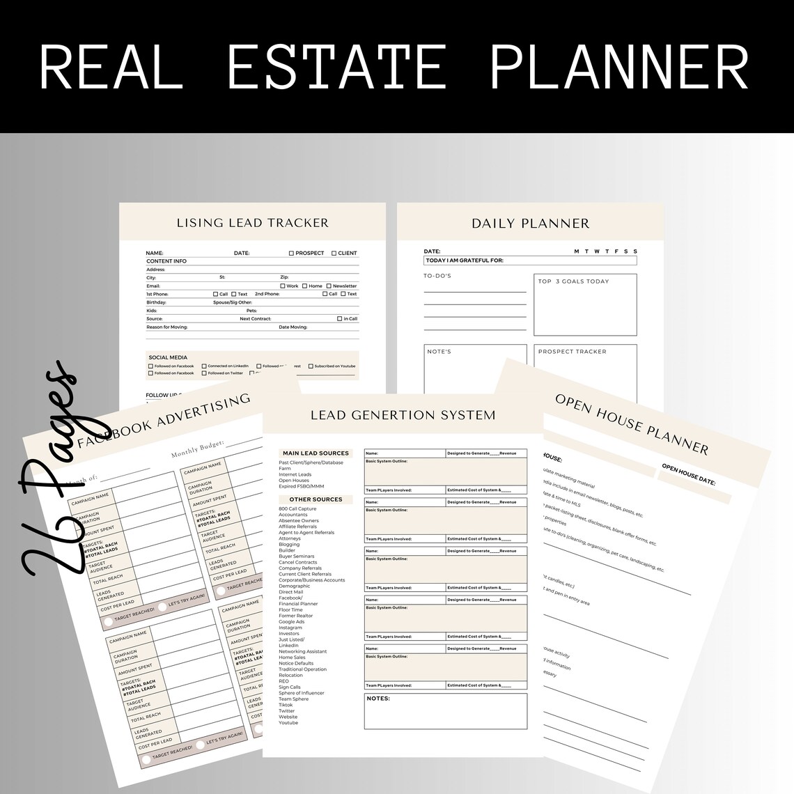 Editable Real Estate Canva Templates - Customizable Property Canva ...