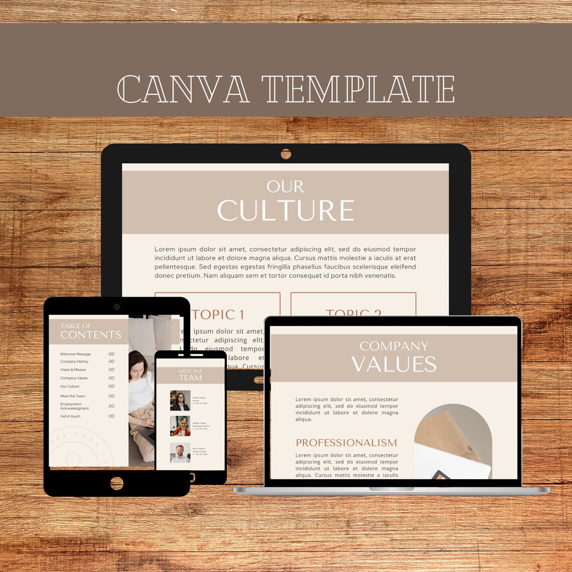 Editable Canva Employee Handbook, Customizable Employee Handbook, Staff ...