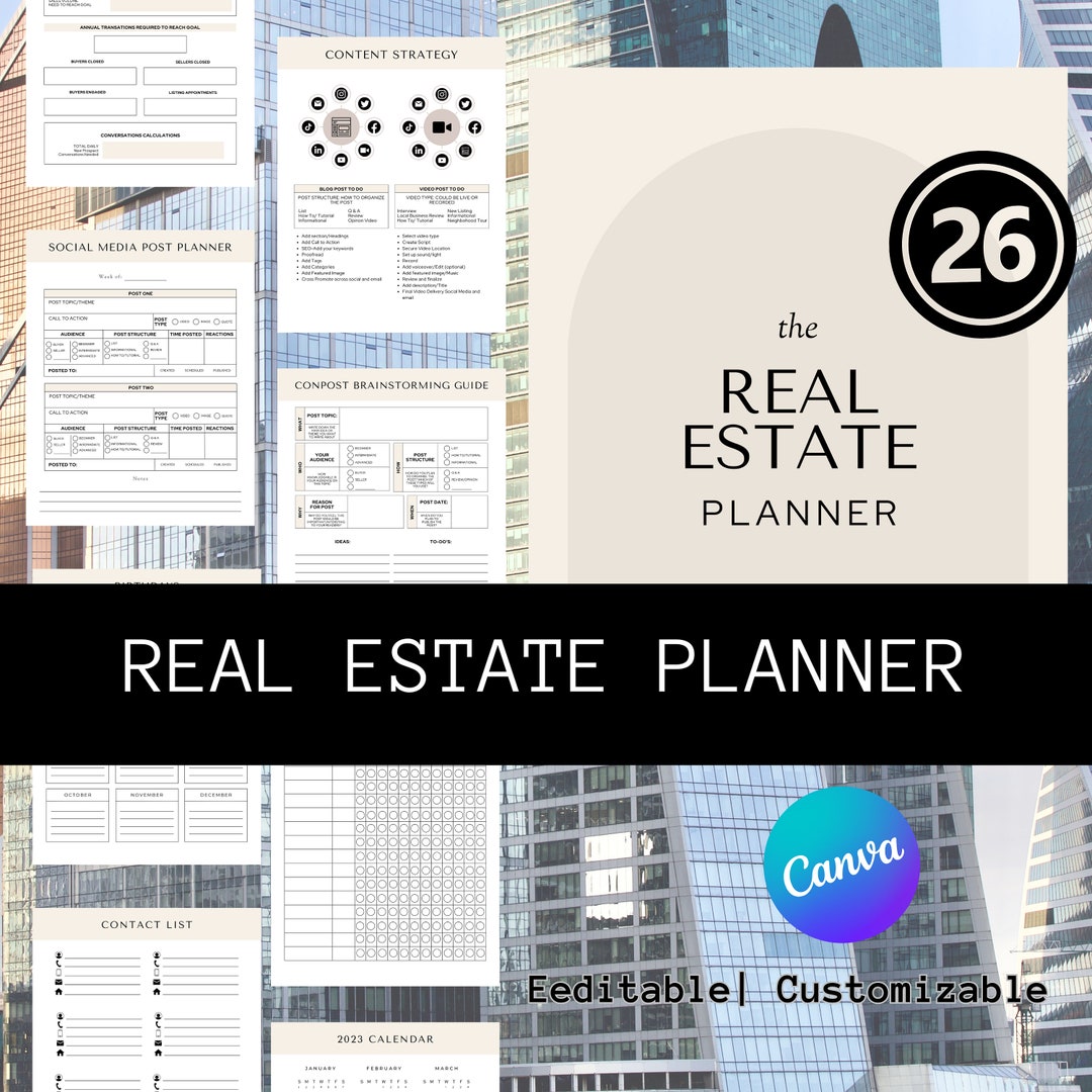 Editable Real Estate Canva Templates - Customizable Property Canva ...